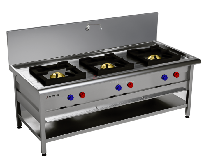 Three Burner Indian Cooking Range | Gas | Customizable